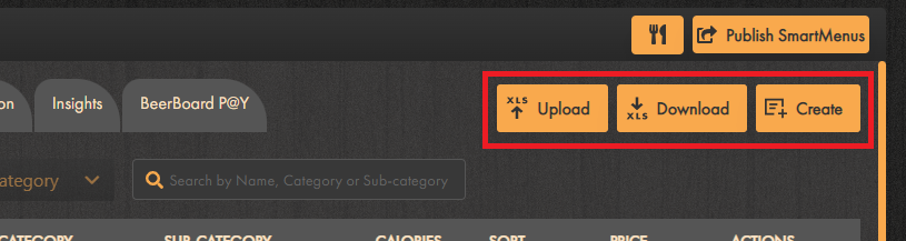 Food tab | Add New Products to the Food Menu